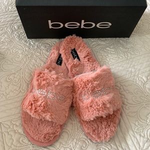 bebe | Shoes | Nib Bebe Plush Slide Slippers | Poshmark